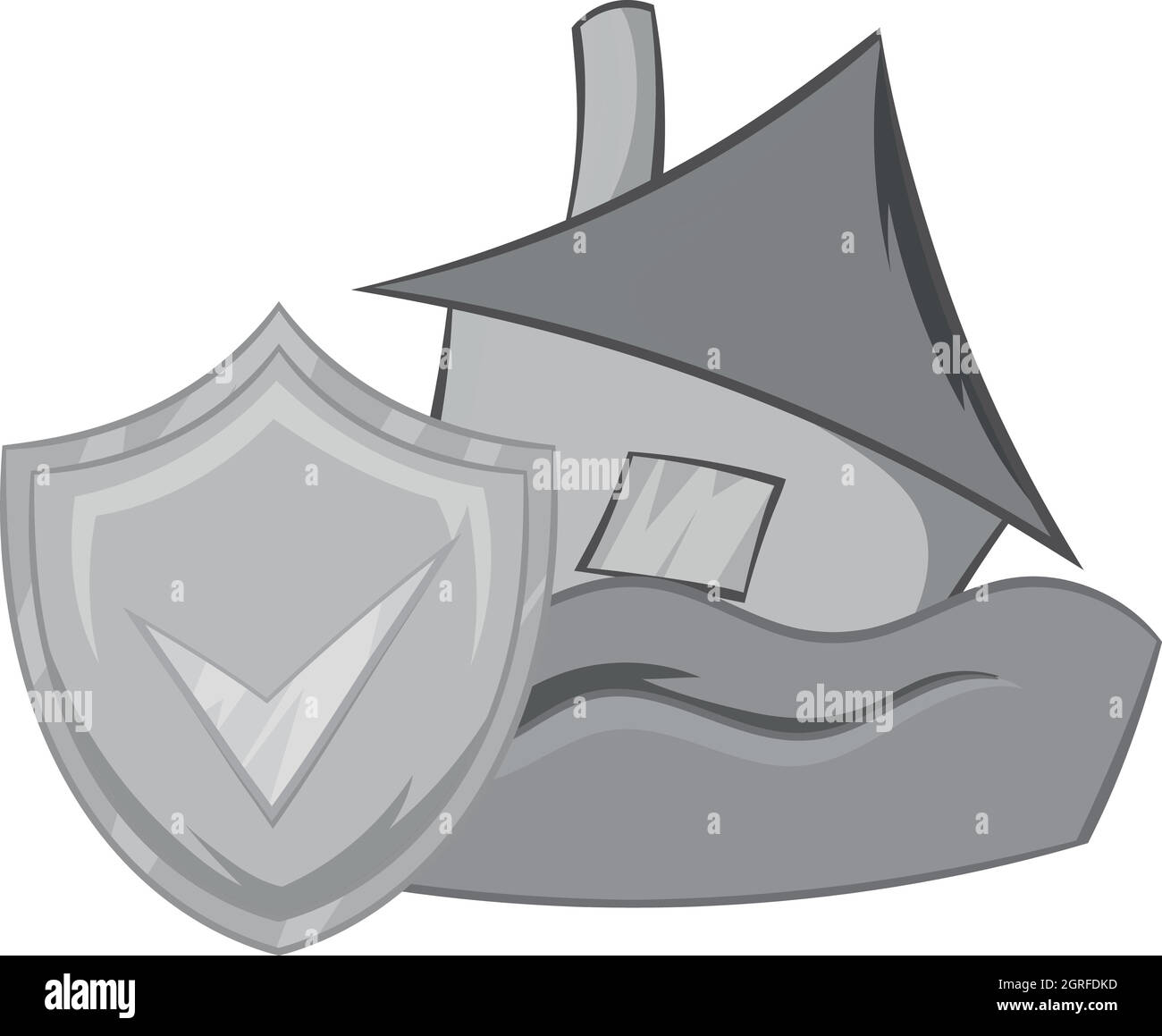 Flood insurance icon, black monochrome style Stock Vector Image & Art ...