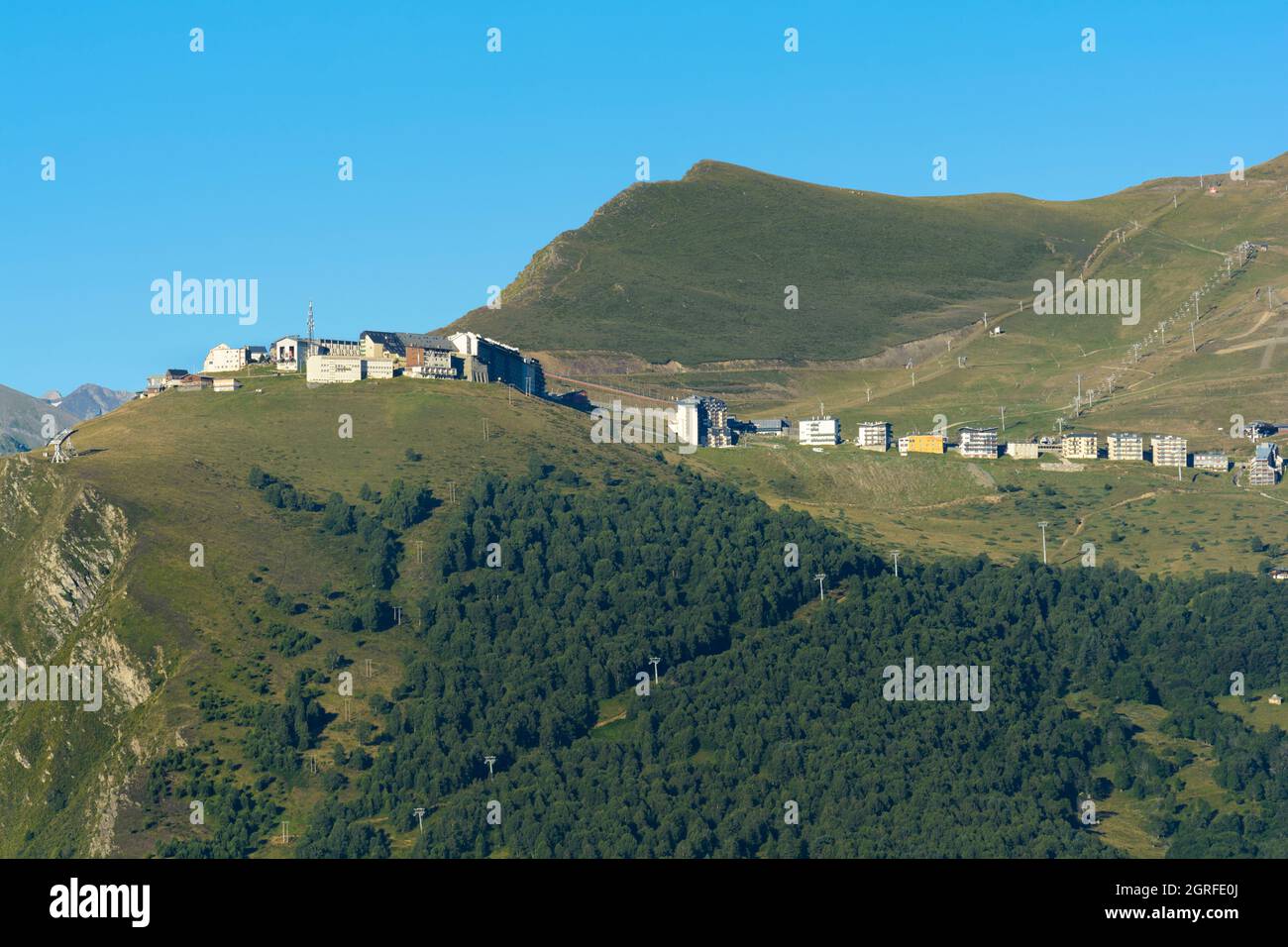 Ski station of Saint Lary Soulan, France Stock Photo - Alamy