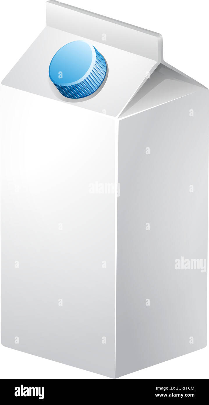 Milk cardboard box on Stock Vector Images - Alamy