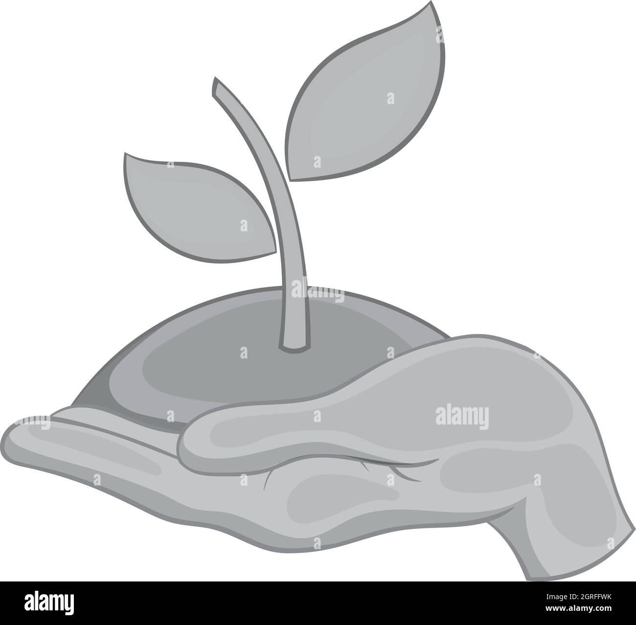 Sprout icon black vector Cut Out Stock Images & Pictures - Alamy