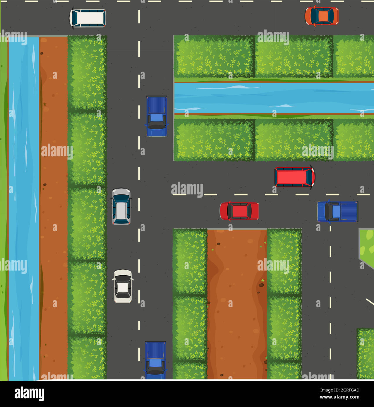 Highway traffic driving cars on Stock Vector Images - Alamy