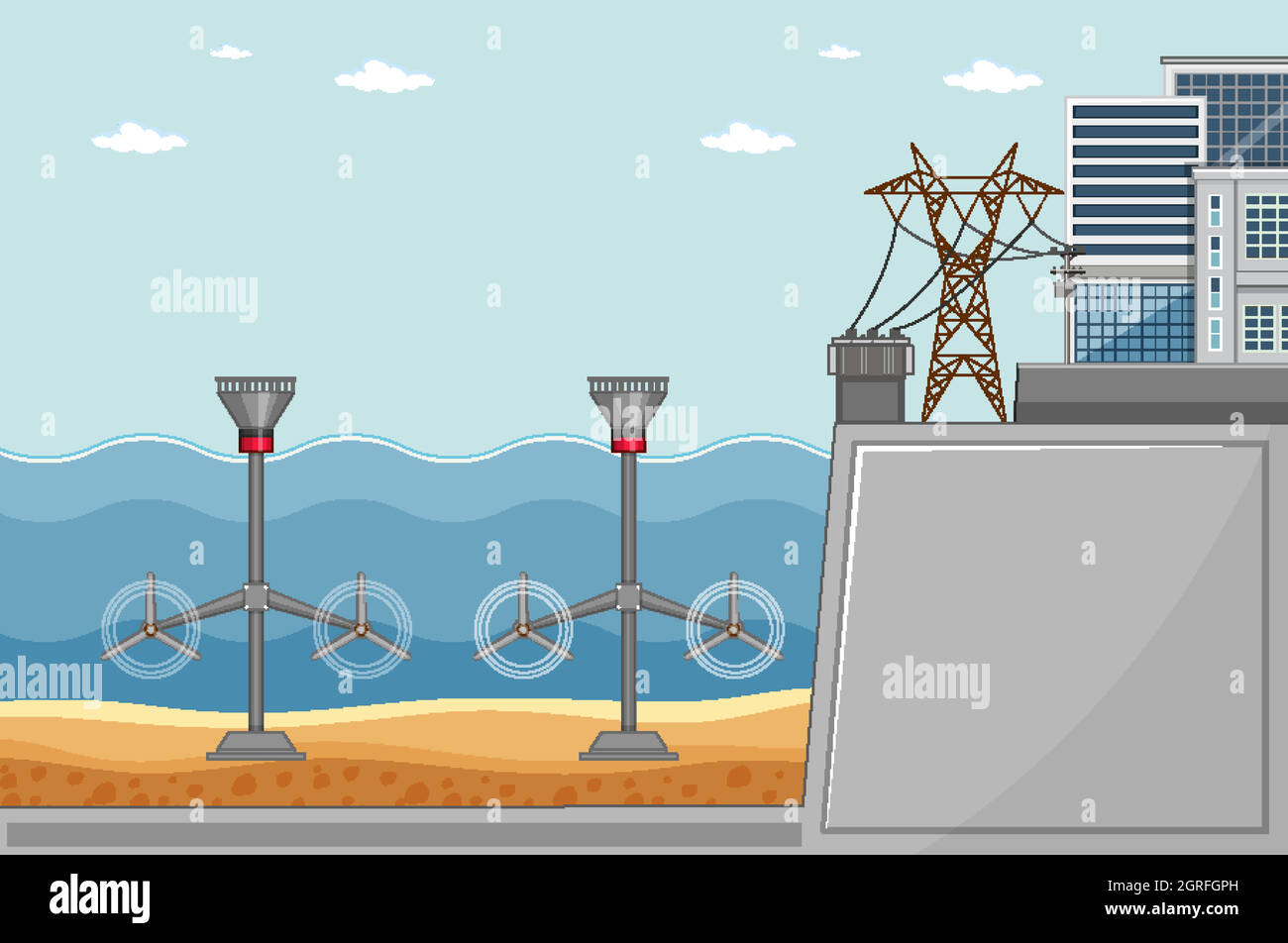 Wave Power Generator Diagram