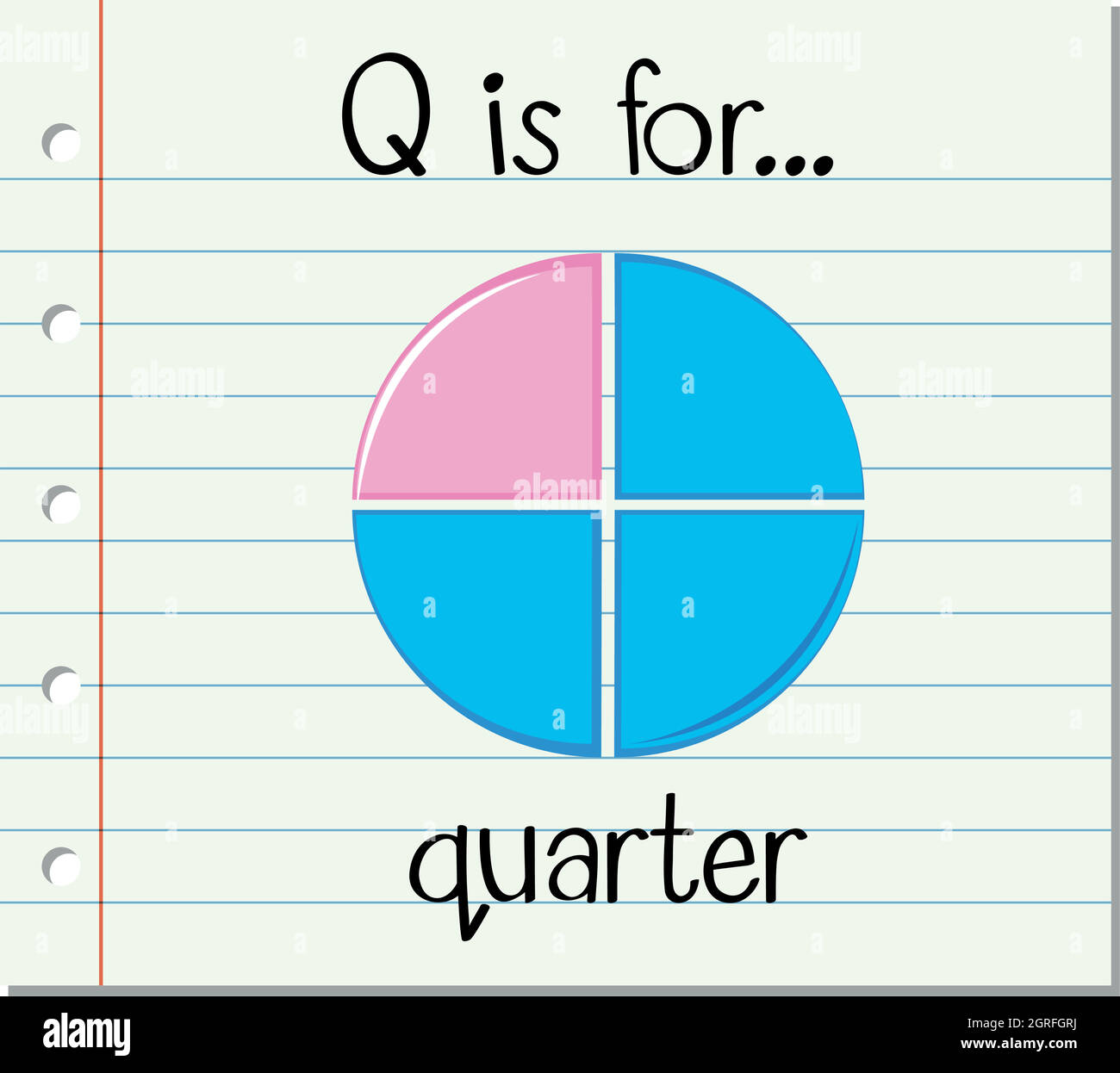 Flashcard letter Q is for quarter Stock Vector Image & Art - Alamy