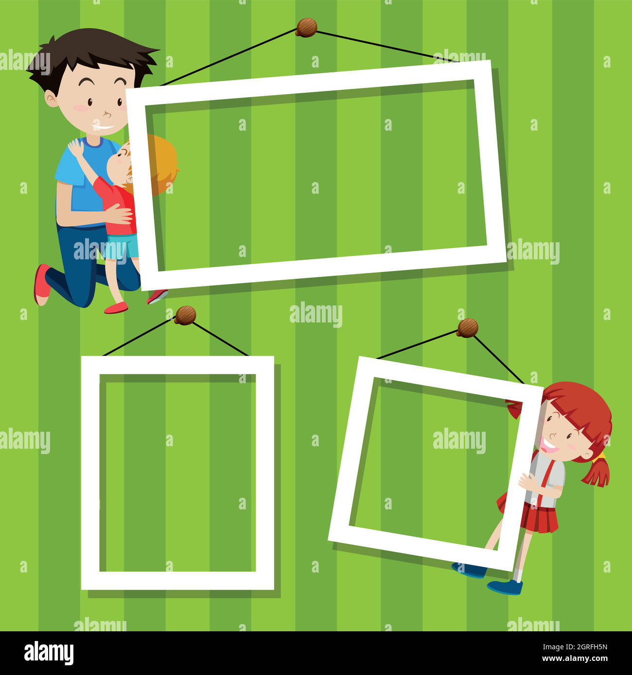 Children on photo frame Stock Vector Image & Art - Alamy