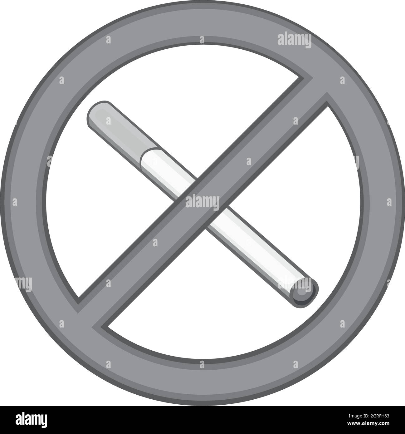 No smoking sign icon, black monochrome style Stock Vector Image & Art ...