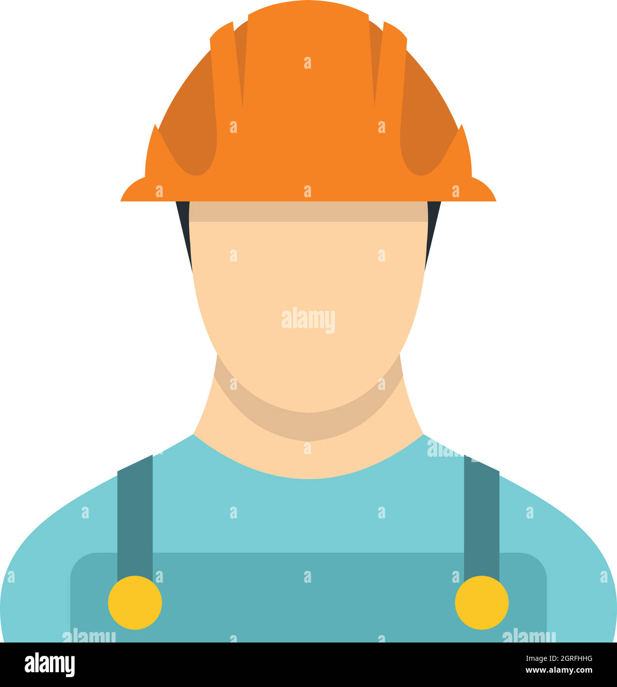 Builder icon flat style hi-res stock photography and images - Alamy
