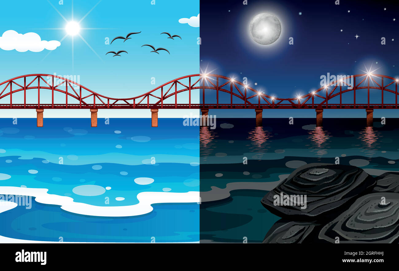 Ocean and coast landscape Stock Vector Images - Alamy
