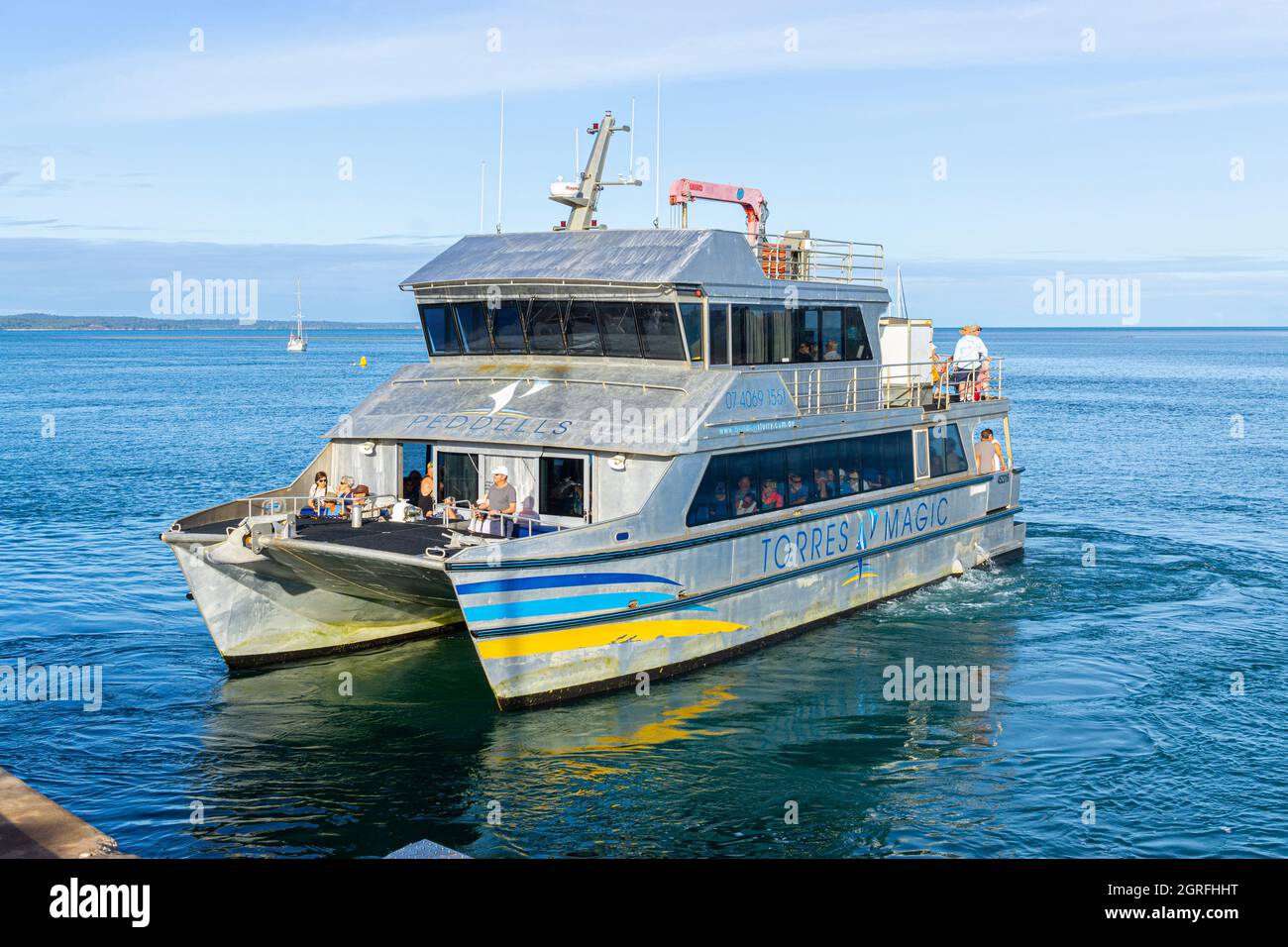 Torres Straits Ferry at Seisia Jetty, Seisia Beach, Cape York Peninsula ...