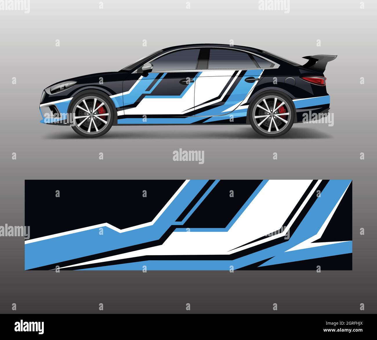 Abstract Sport racing car wrap decal and sticker design. vector eps10 ...