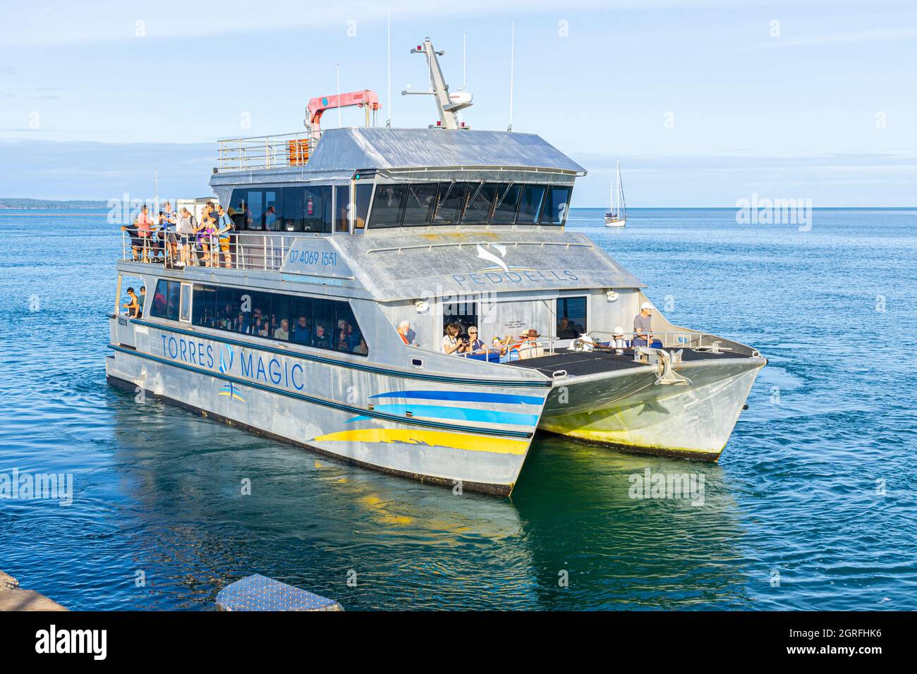 Torres Straits Ferry at Seisia Jetty, Seisia Beach, Cape York Peninsula ...