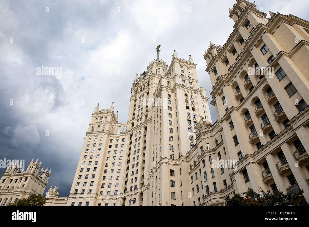 Stalin's skyscrapers in the Russian capital. High-rise building on ...