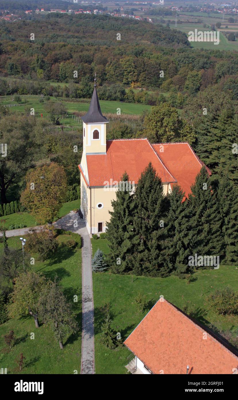 Church of St. John the Apostle and Evangelist in Cerje, Croatia Stock ...