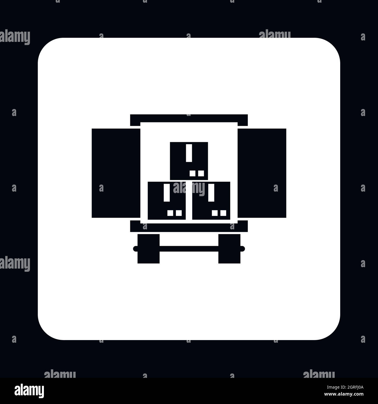 Cargo truck with load icon, simple style Stock Vector Image & Art - Alamy