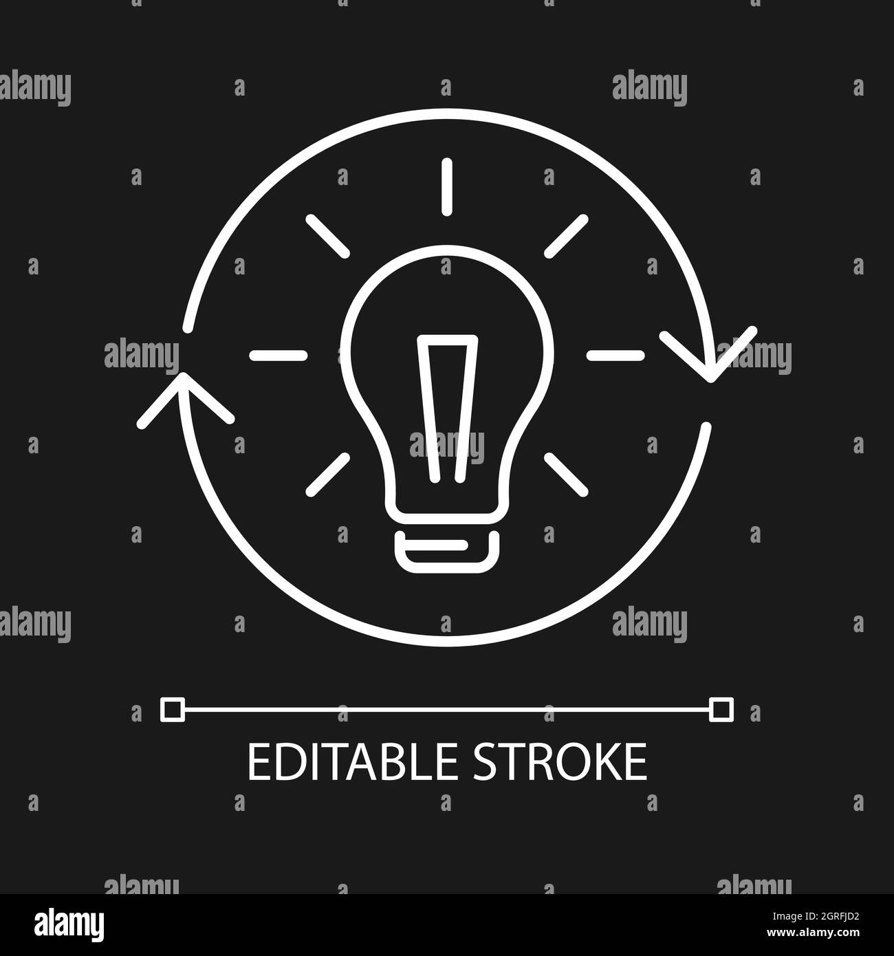 Reconsidering white linear icon for dark theme Stock Vector Image & Art ...