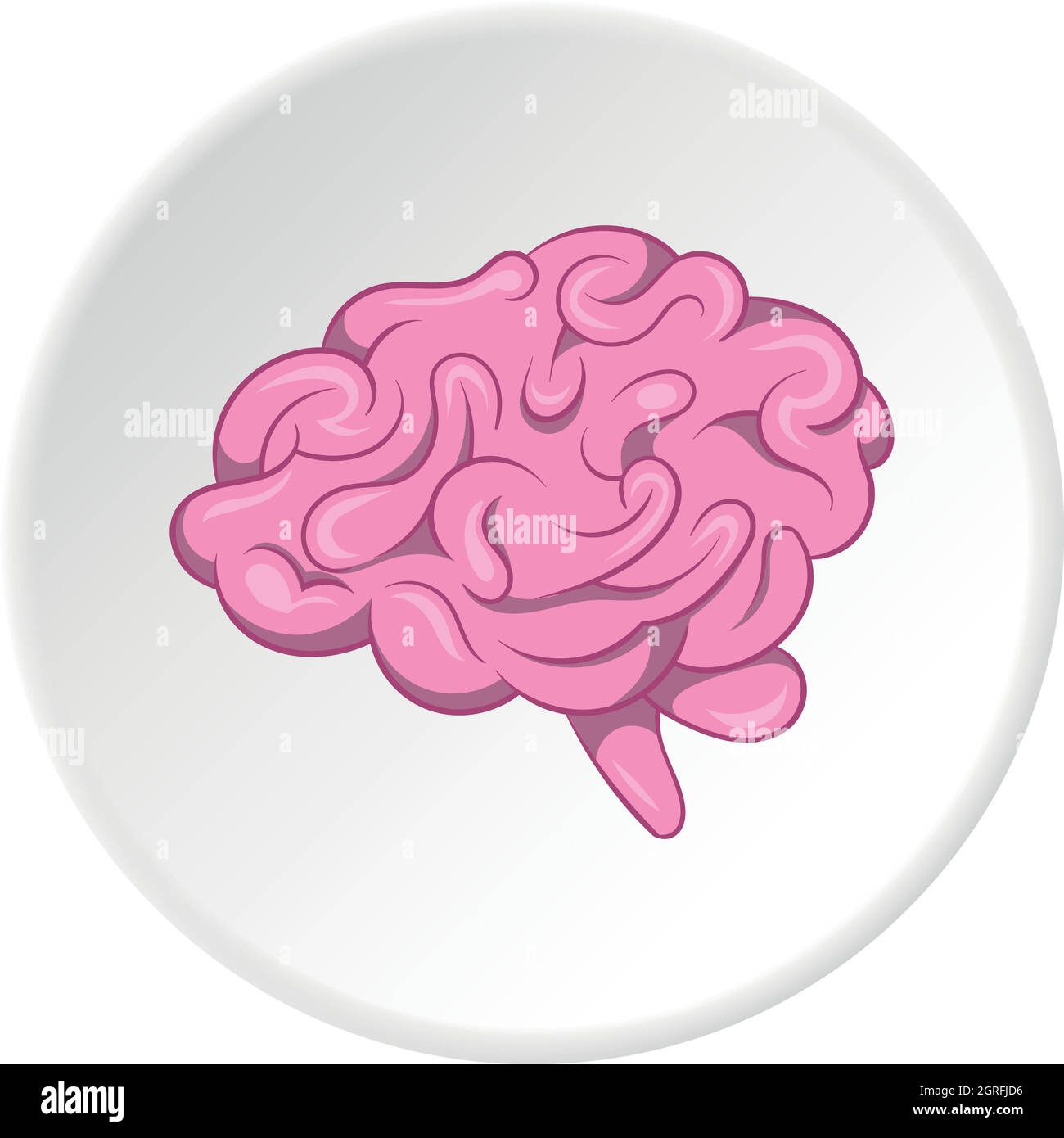 Brain icon, cartoon style Stock Vector Image & Art - Alamy