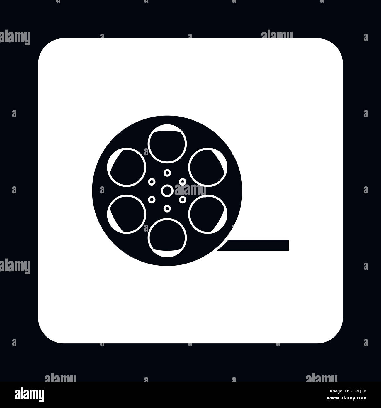 Film reel icon in simple style Stock Vector Image & Art - Alamy
