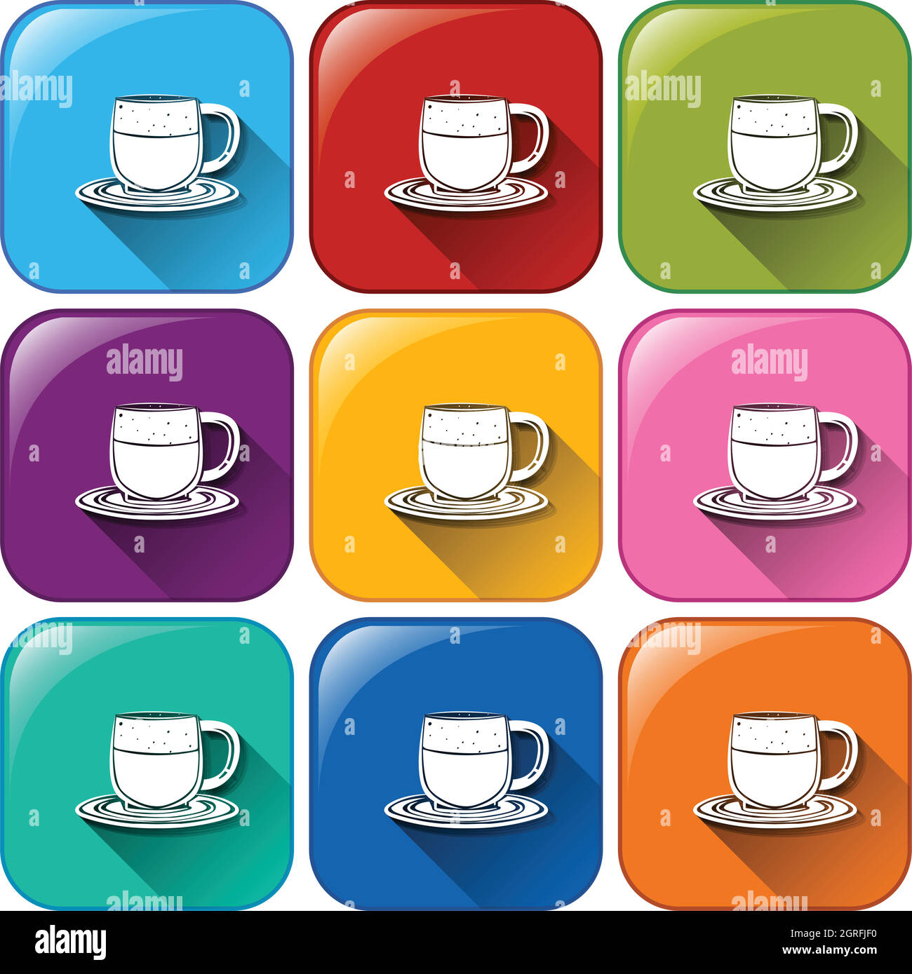 Colourful tea cup Stock Vector Images - Alamy