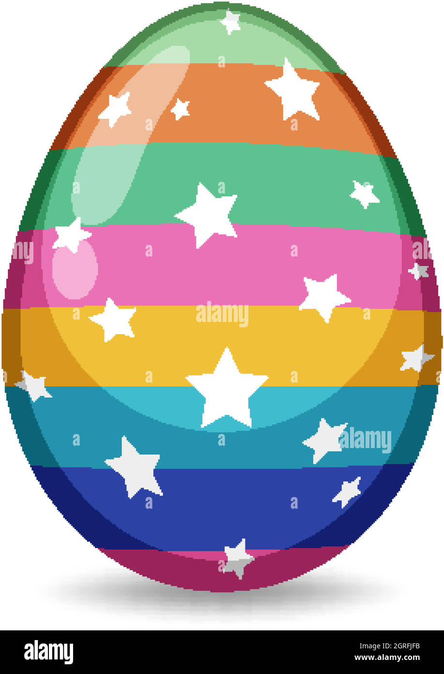 Easter theme with decorated egg in colorful patterns Stock Vector Image ...