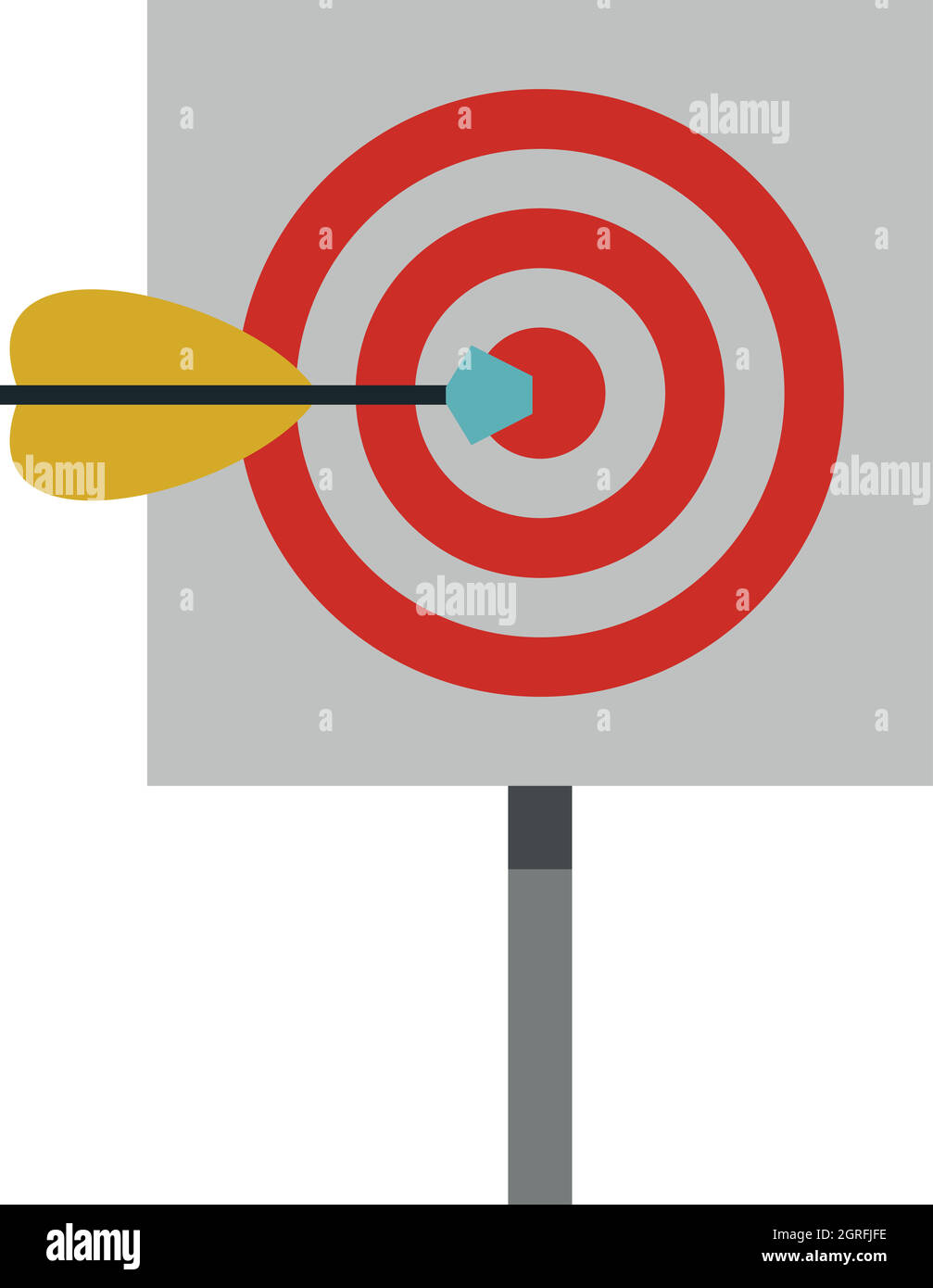 Red target and dart icon, flat style Stock Vector Image & Art - Alamy