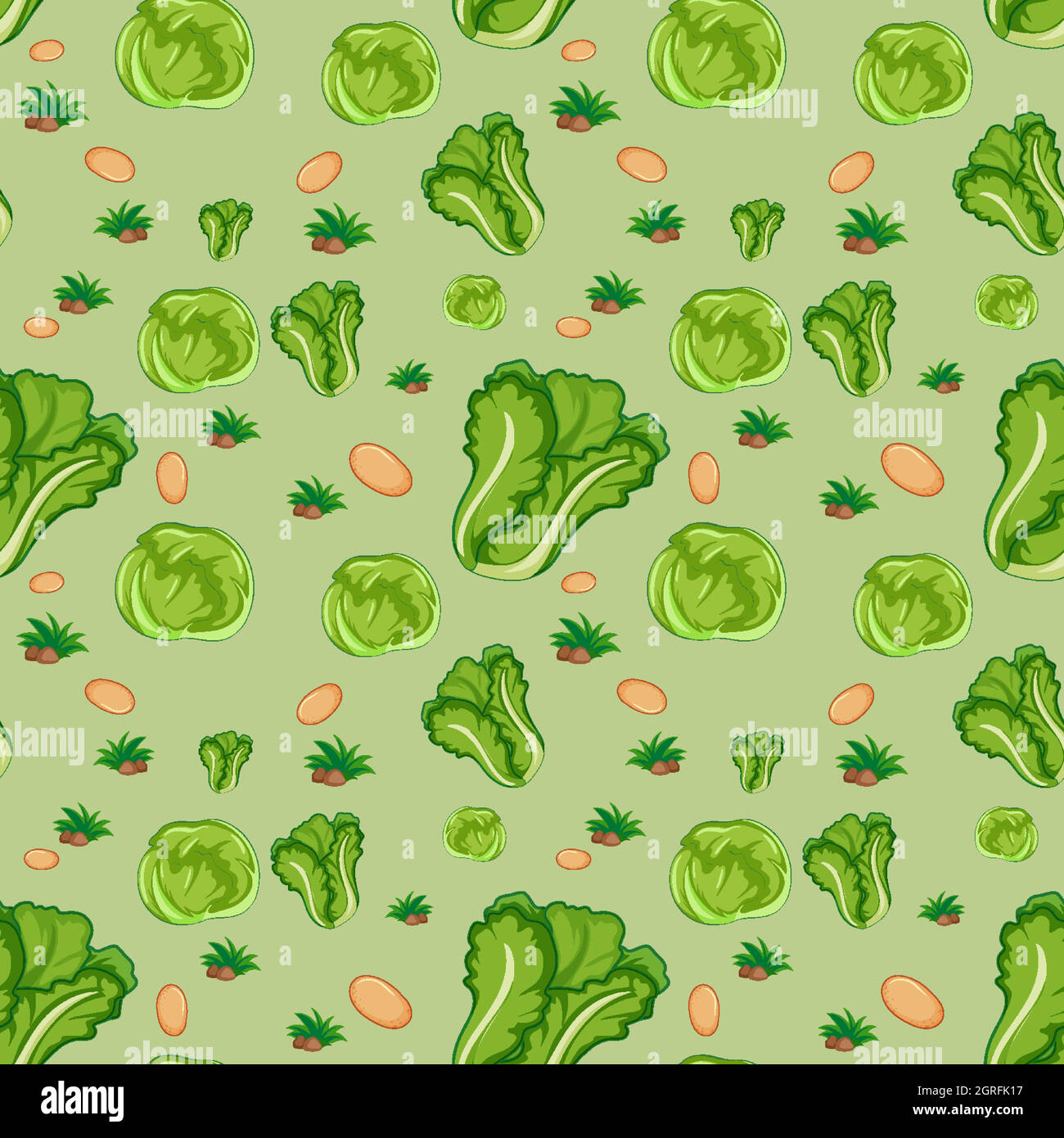 Green vegetable illustration pattern hi-res stock photography and ...