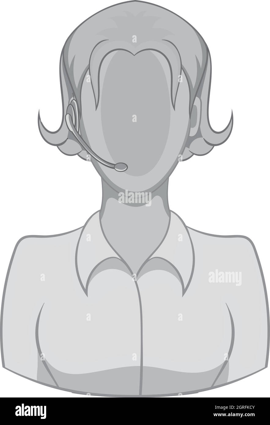 Female consultant icon, black monochrome style Stock Vector Image & Art ...