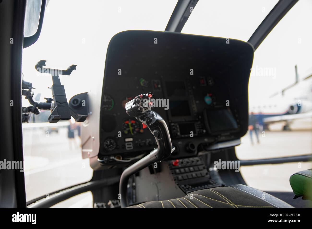 Details in the cockpit helicopter Stock Photo - Alamy