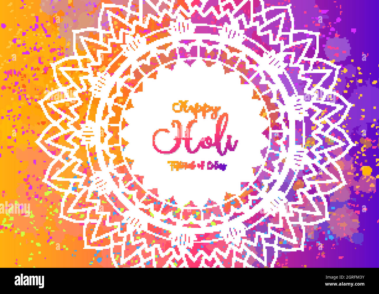 Happy Holi festival poster design with colorful background Stock Vector ...