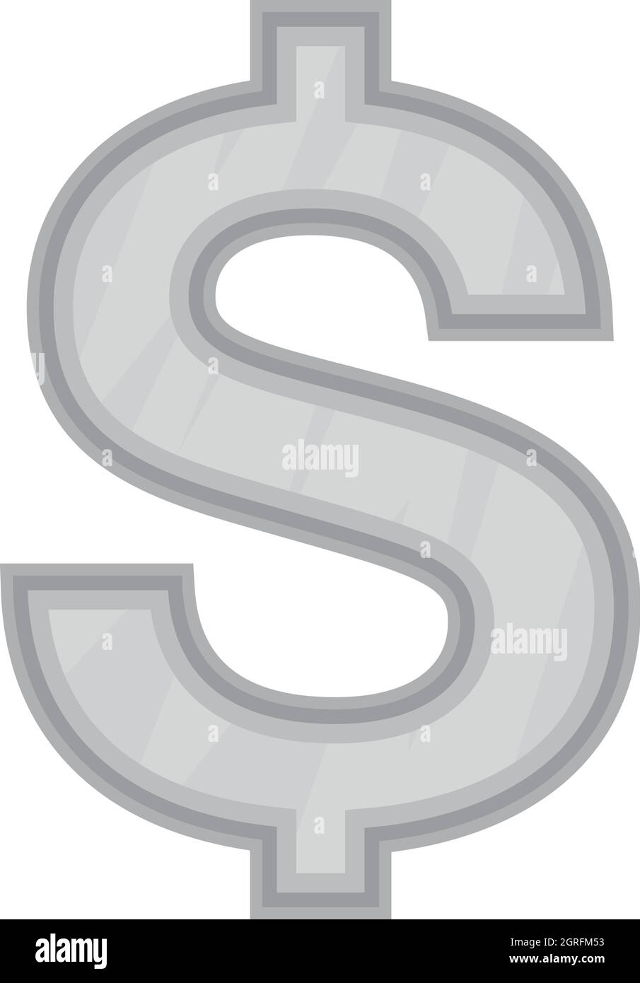 Sign of money dollar icon, black monochrome style Stock Vector Image ...