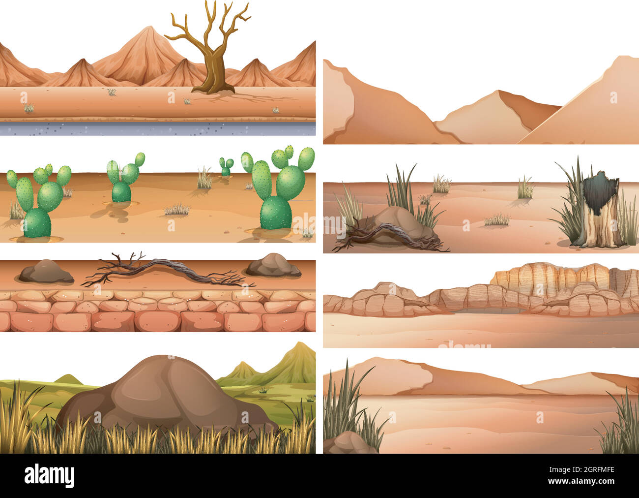 Drought land dry tree Stock Vector Images - Alamy