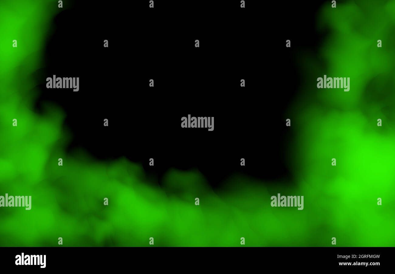 Green Fog or smoke color isolated transparent special effect. Green ...