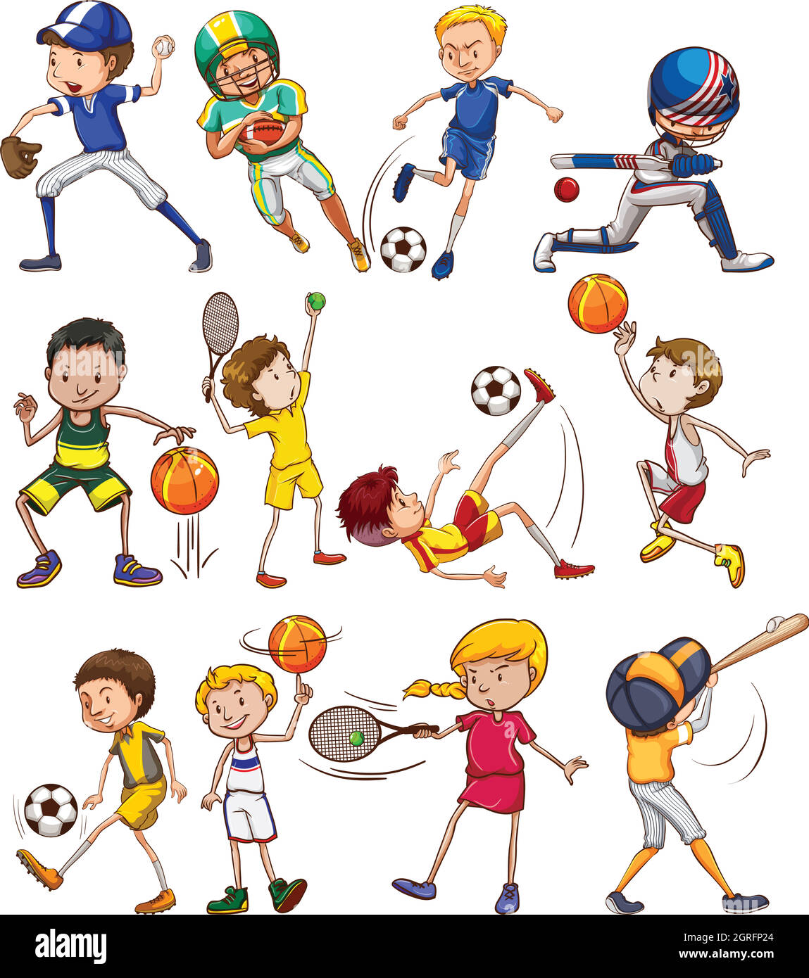 Sports athlete girls Stock Vector Images - Alamy