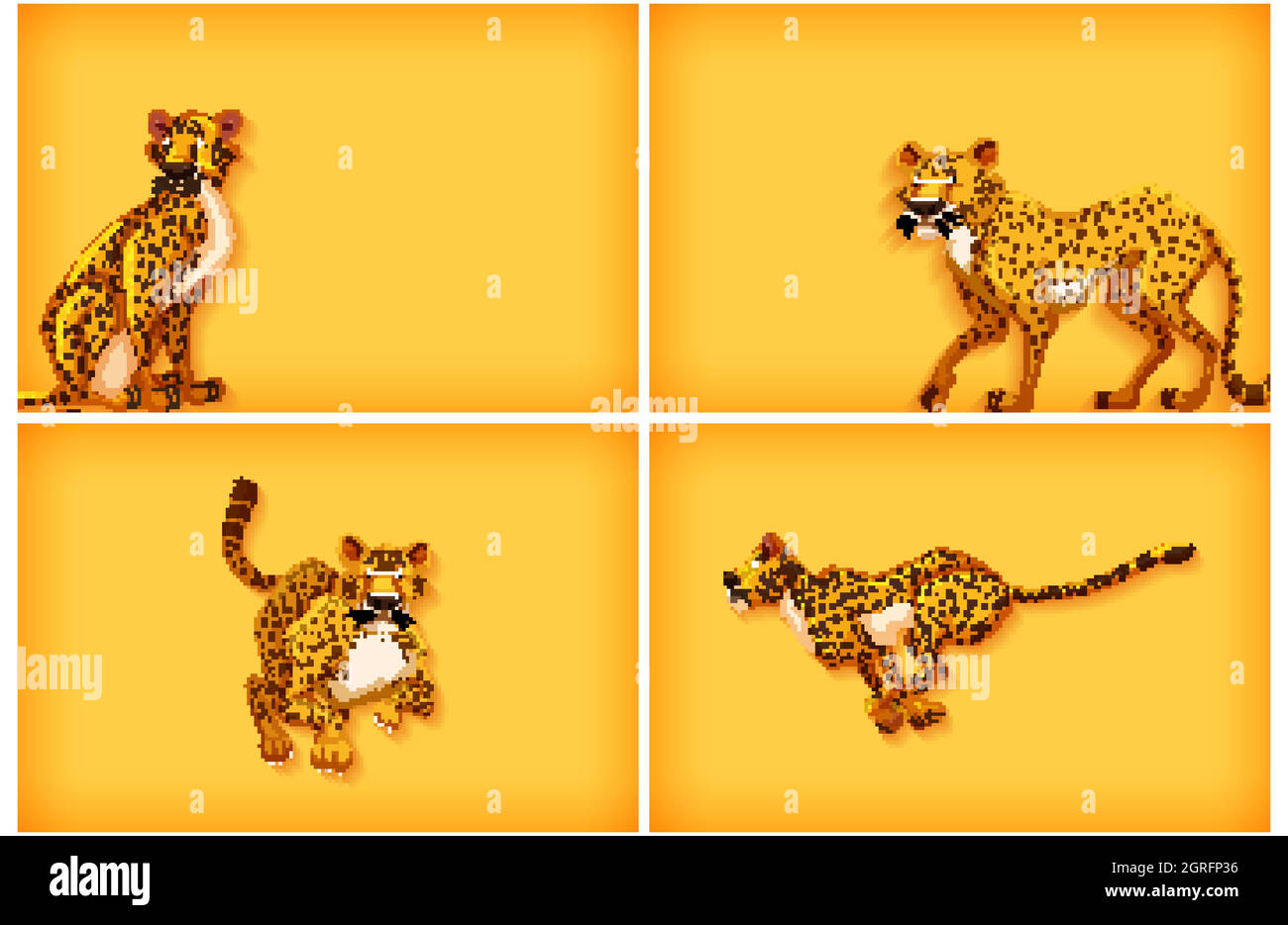 Background template design with plain color wall and tigers Stock ...