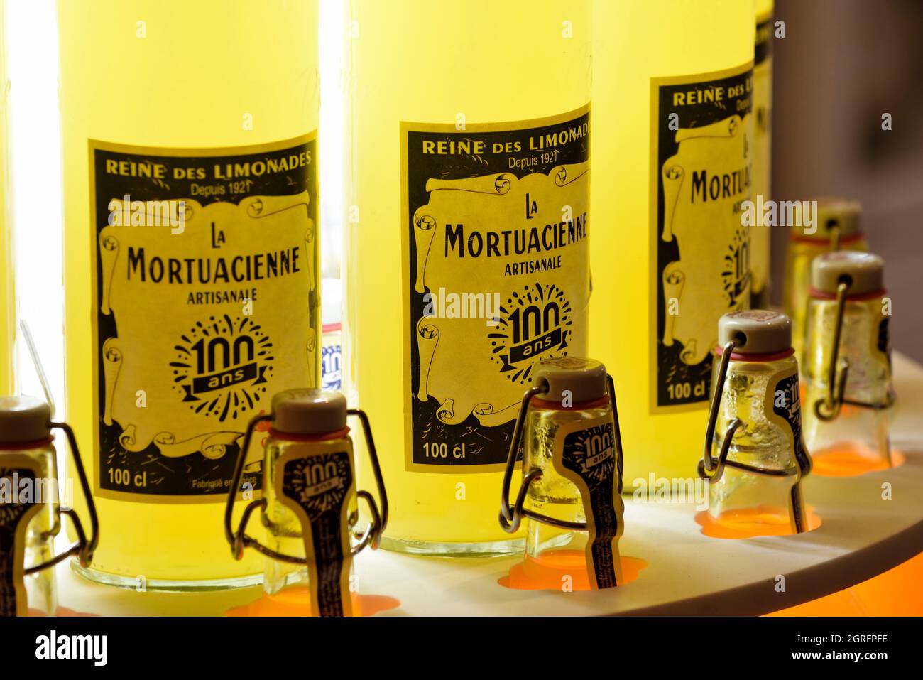 France, Doubs, Morteau, Boissons Rieme, manufacture of syrups and ...