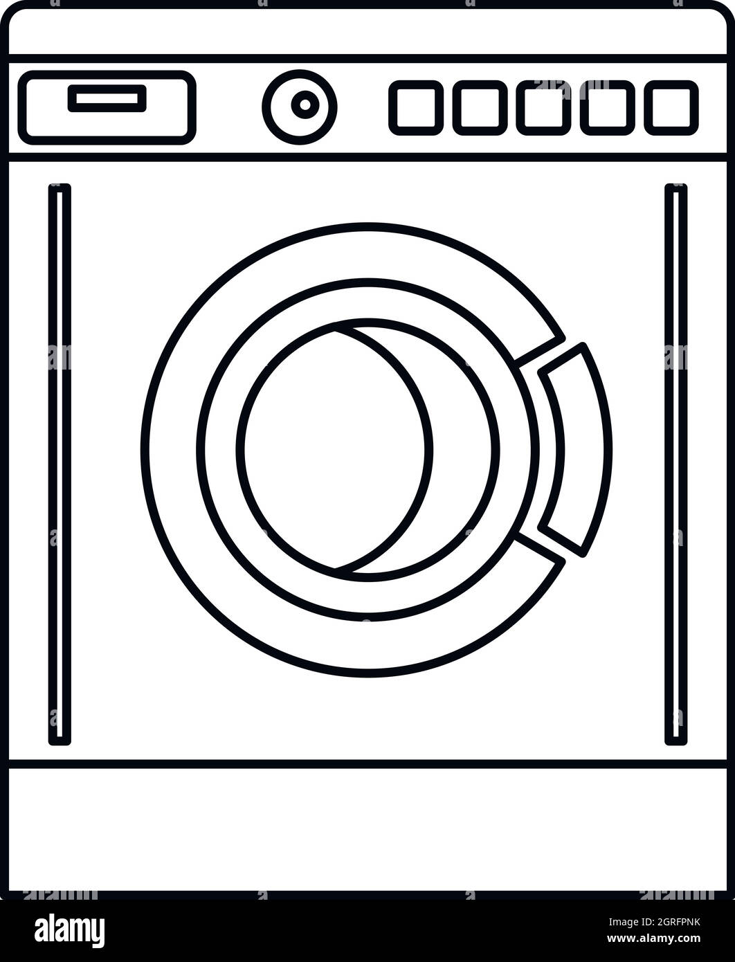 Washing machine icon, outline style Stock Vector Image & Art - Alamy