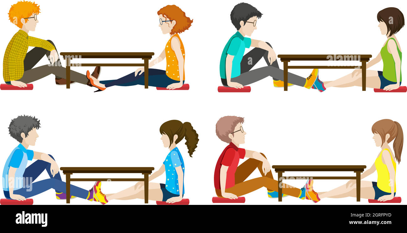 Faceless people sitting across each other Stock Vector Image & Art - Alamy
