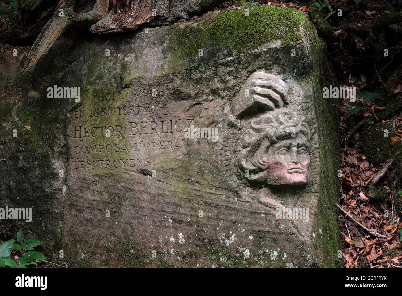 France, Vosges, Plombieres les Bains, forest, the Stanislas fountain ...