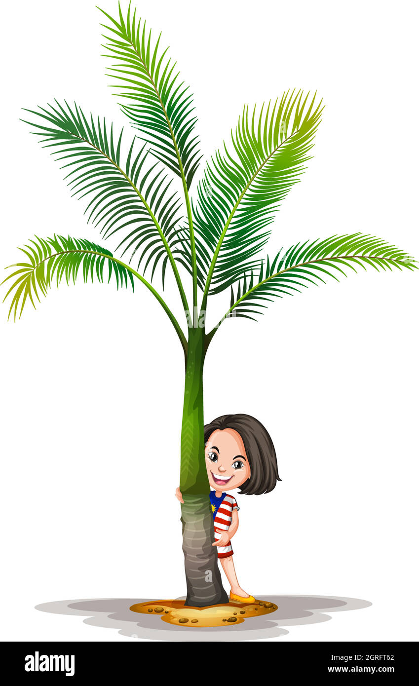 Behind The Tree Clipart