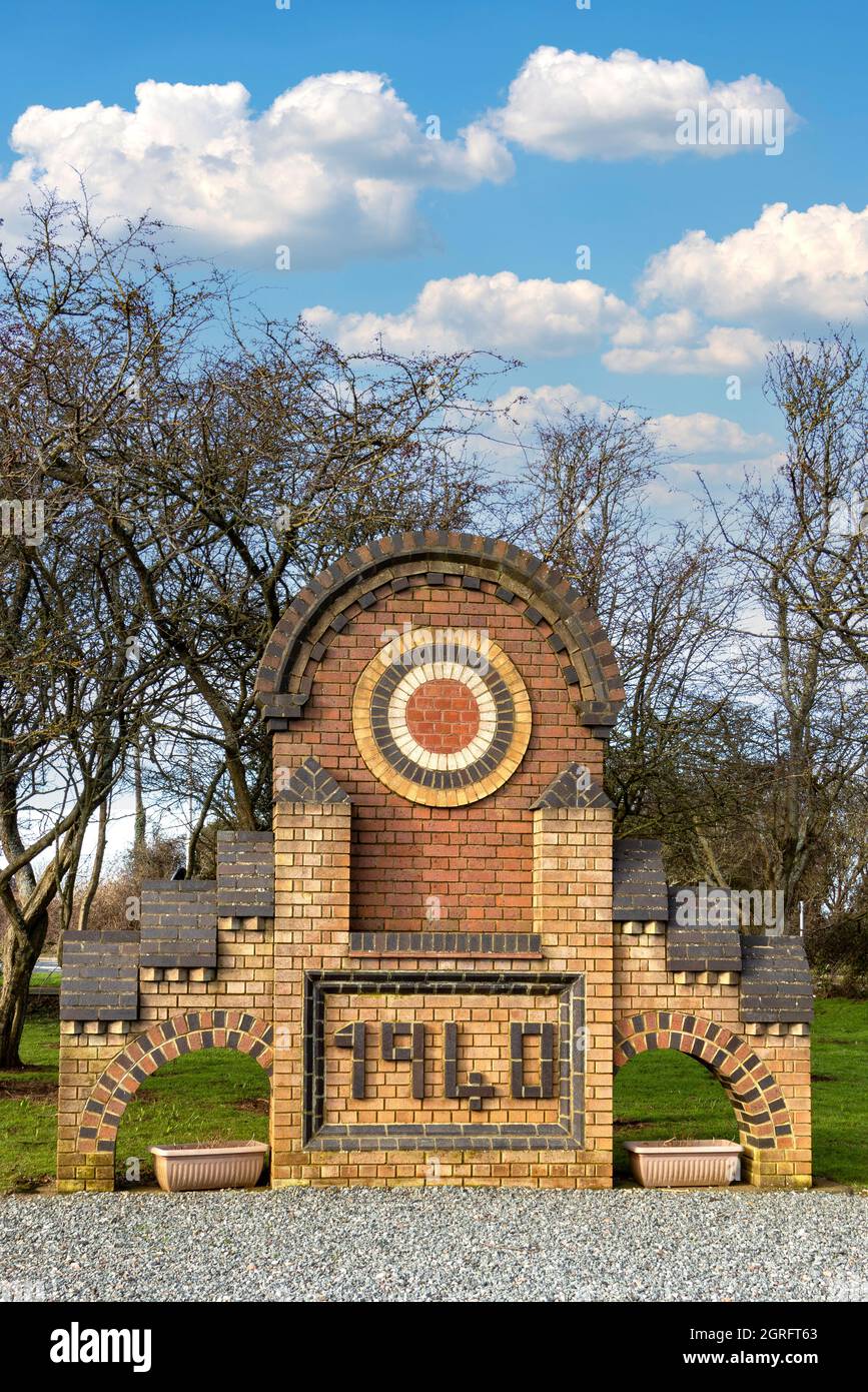 A brick construction commemorating the start of the Battle of Britain ...