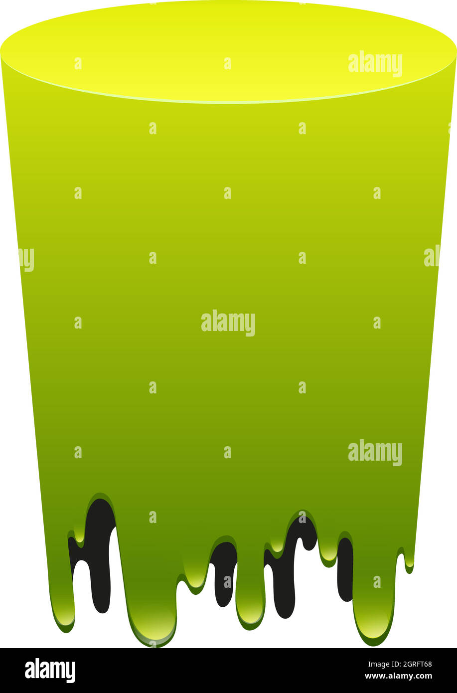 Green color melting down Stock Vector Image & Art - Alamy