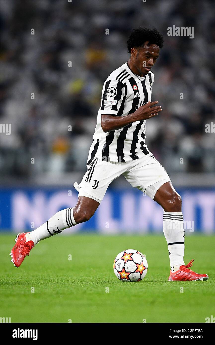 Turin, Italy. 29 September 2021. Juan Cuadrado of Juventus FC in action ...