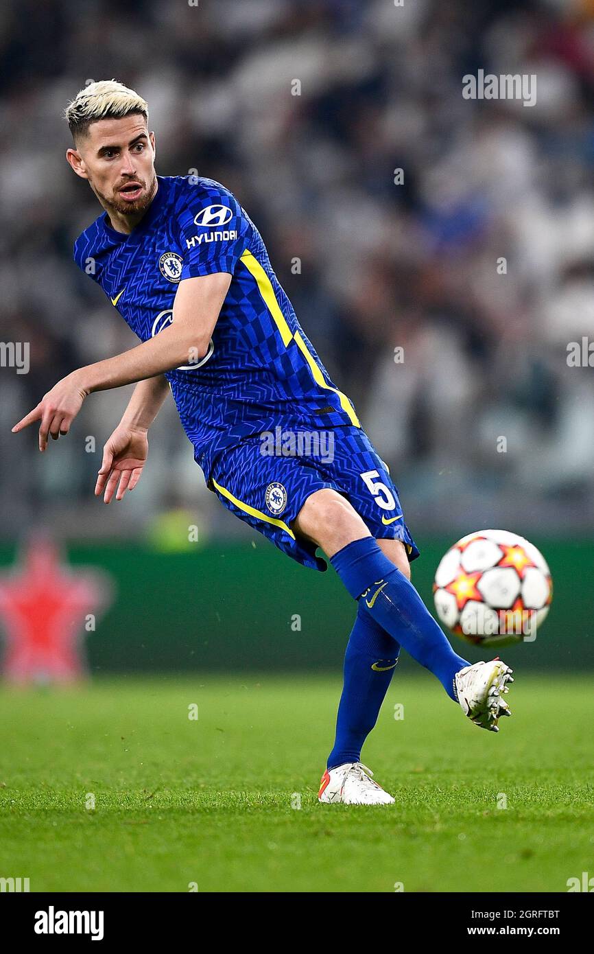 Turin, Italy. 29 September 2021. Jorge Luiz Frello Filho of Chelsea FC ...
