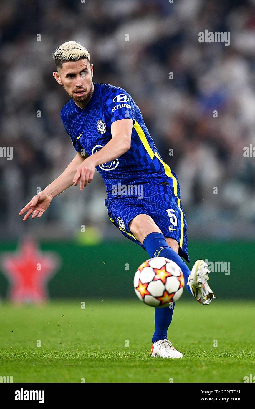 Turin, Italy. 29 September 2021. Jorge Luiz Frello Filho of Chelsea FC ...