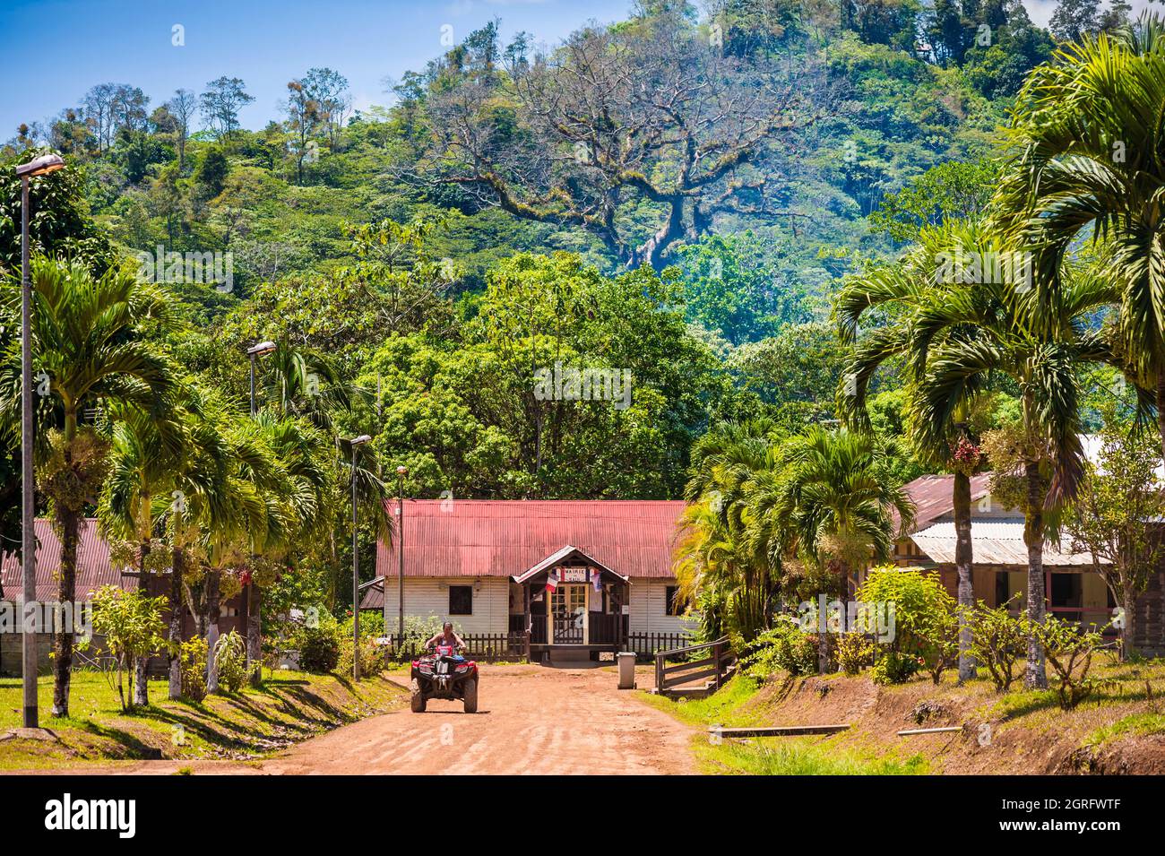 France, French Guiana, Saül, Parc Amazonien de Guyane, view of the main ...