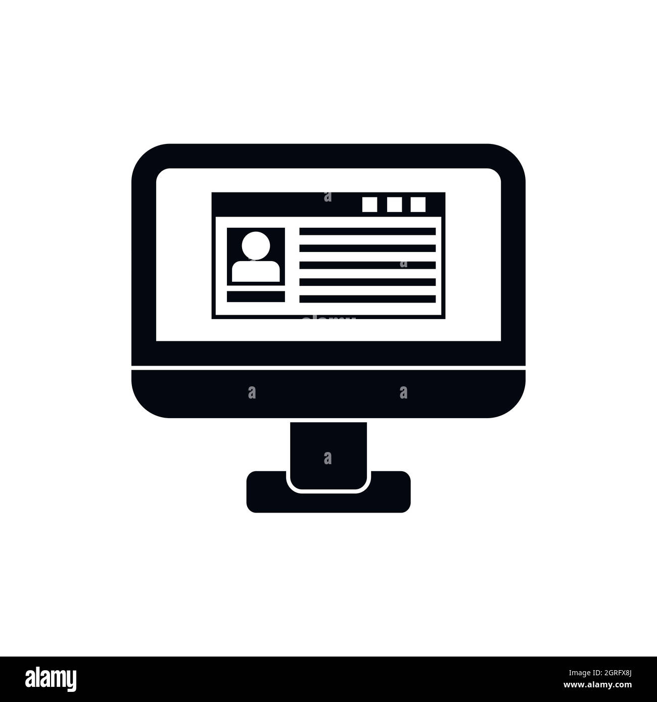 Laptop chat icon simple Cut Out Stock Images & Pictures - Alamy