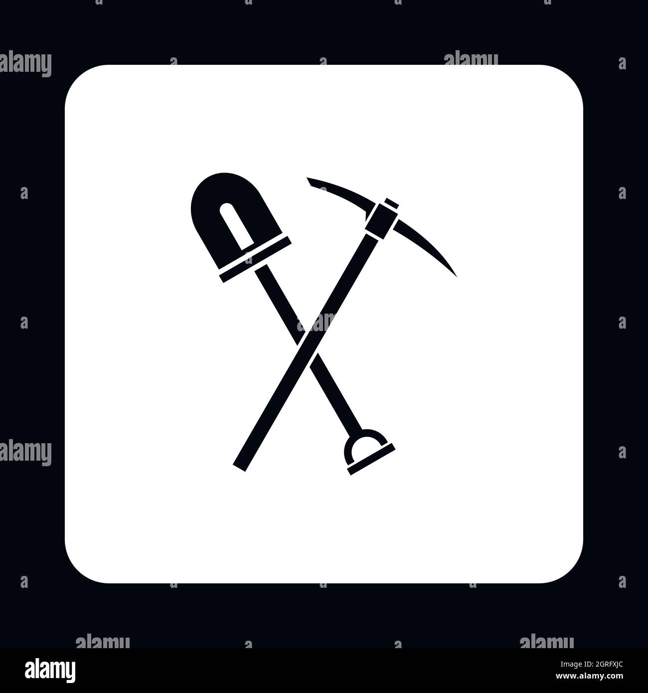 Shovel and pickaxe icon, simple style Stock Vector Image & Art - Alamy