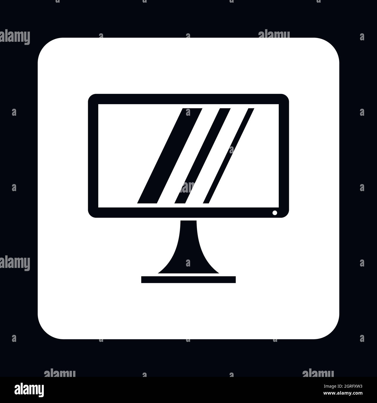 Computer monitor icon, simple style Stock Vector Image & Art - Alamy
