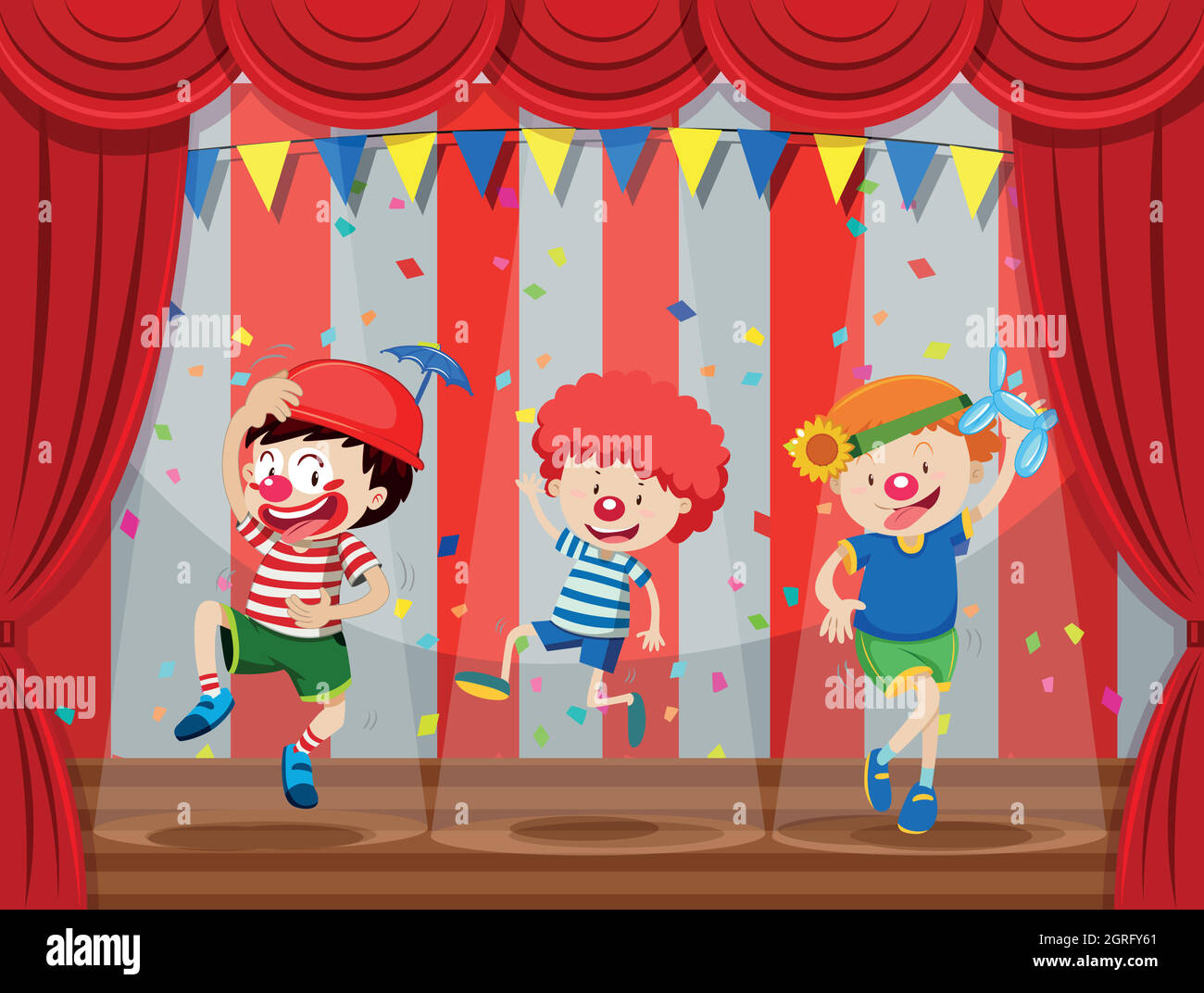 A Group of Kids Performance on Stage Stock Vector Image & Art - Alamy