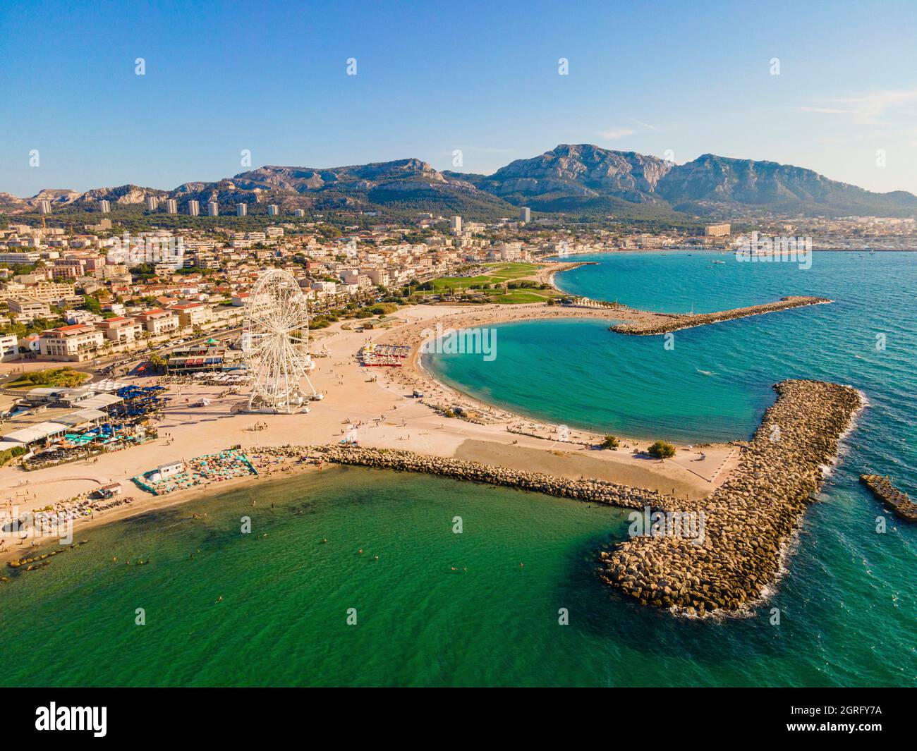 France, Bouches du Rhone, Marseille, the Prado beaches, Bonneveine ...