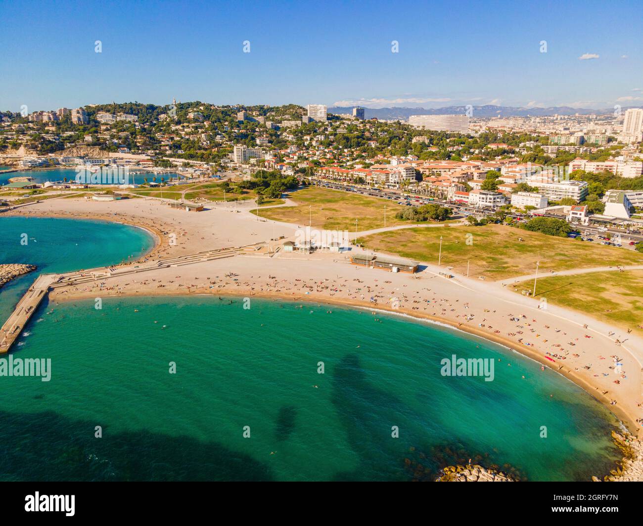 France, Bouches du Rhone, Marseille, the Prado beaches, the David beach ...