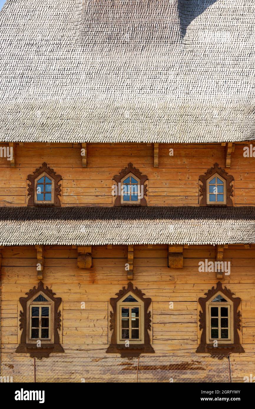 Romania, Maramures region, Sapanta, wooden Catholic church, Biserica ...